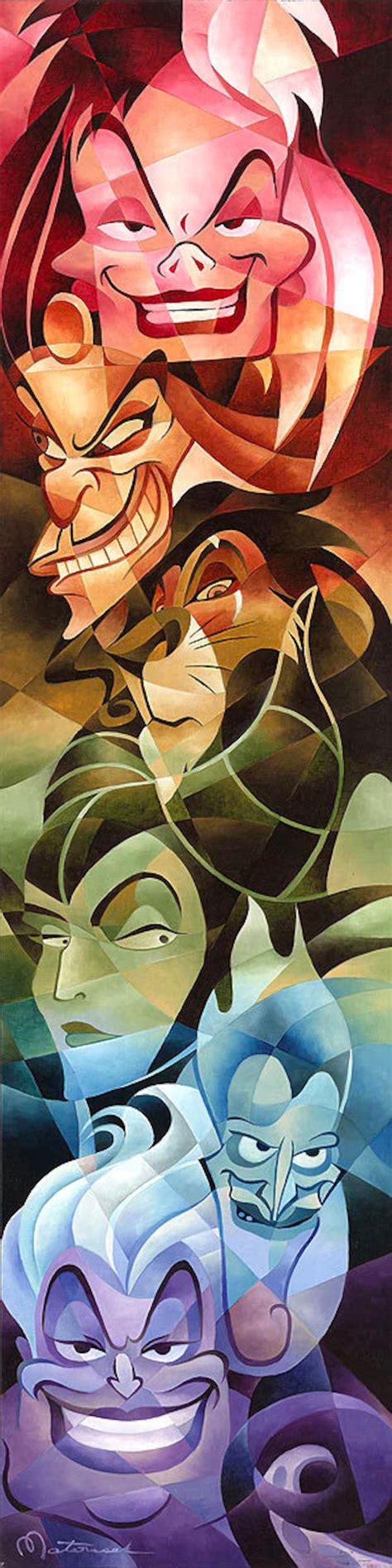 Villains Walt Disney Fine Art Tom Matousek Signed Limited Edition Of