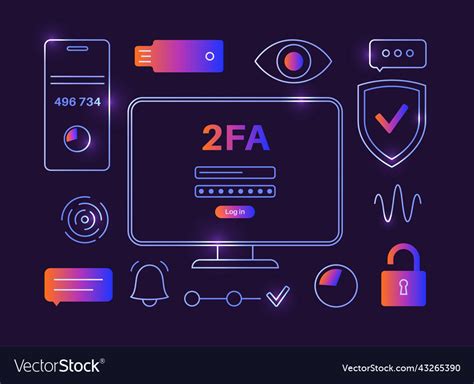Two Factor Authentication Royalty Free Vector Image