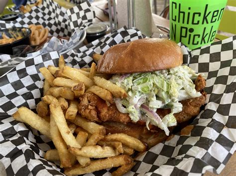 A Spicy Chicken N Pickle From Chicken N Pickle Eatsandwiches
