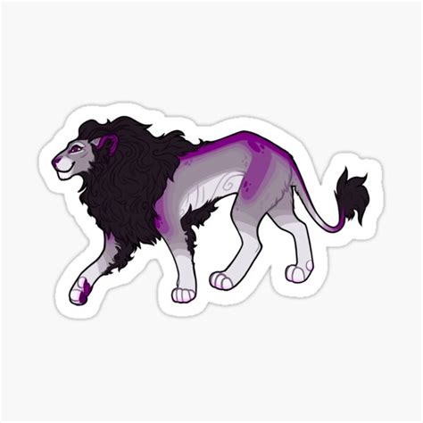 Asexual Lion Pride Sticker For Sale By Frankiecatt Redbubble