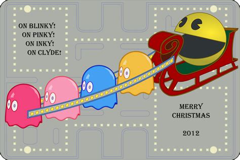 Pac Man Christmas Card By Radishdalek On Deviantart