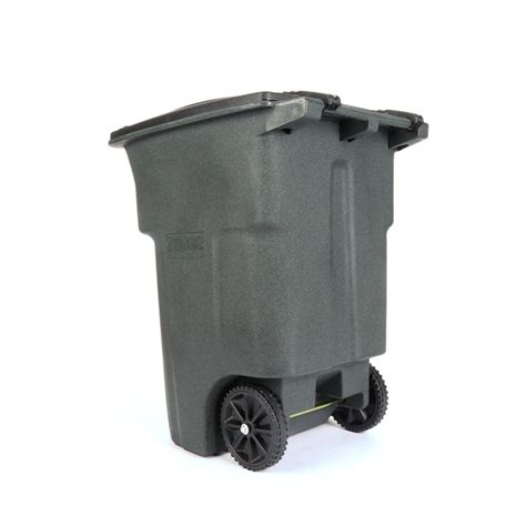 Toter 96 Gallon Greenstone Plastic Wheeled Indooroutdoor Hinged Lid