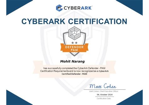 Cyberarkdefendercertification Cybersecurity Cyberark