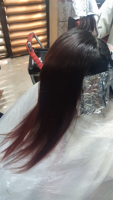 صالون عمار تفتيح الون من الاحمر للأشقر الرمادي👍👍👍