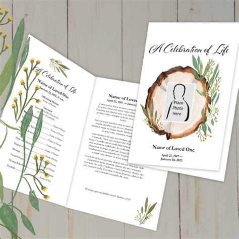 Of Life Templates Memorial Memorial Service Celebration Of Life