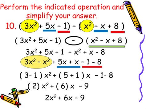 Adding And Subtracting Polynomials Pdf Science