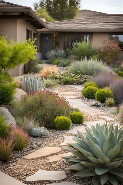 23 Captivating Desert Chic Front Yard Landscaping Designs Desert Landscaping Backyard Drought
