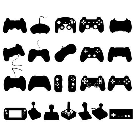 Game Controller Silhouette Bundles Masterbundles