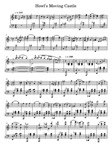 Howls Moving Castle Solo Piano Pdf