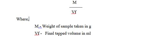 General Test Procedure Density And Tapped Density Pharma Dekho