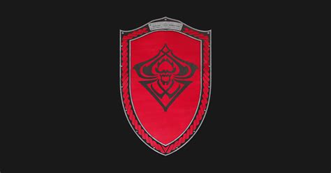 Spider Sigil Black Shield Red Celtic Rope Moonsilver Rims Red Core