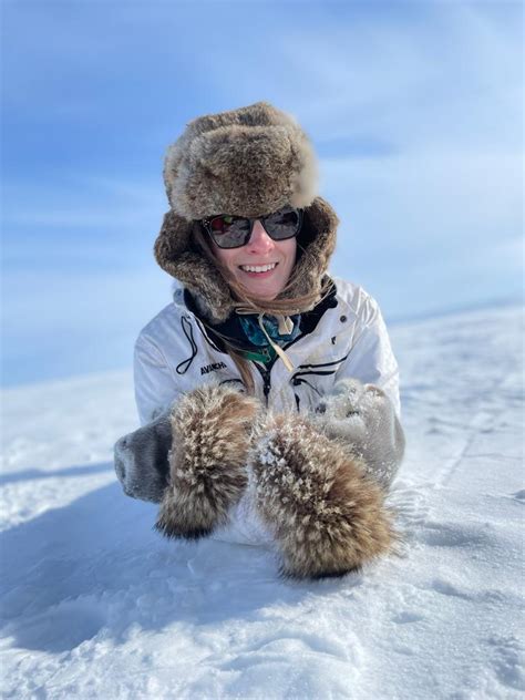 Kelly On Sea Ice Iqaluit Canadian Audiologist