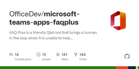 Github Officedevmicrosoft Teams Apps Faqplus Faq Plus Is A Friendly Qanda Bot That Brings A