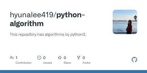Github Hyunalee419python Algorithm This Repository Has Algorithms