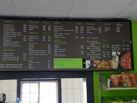 Menu At Licious Cafe And Take Away Durban
