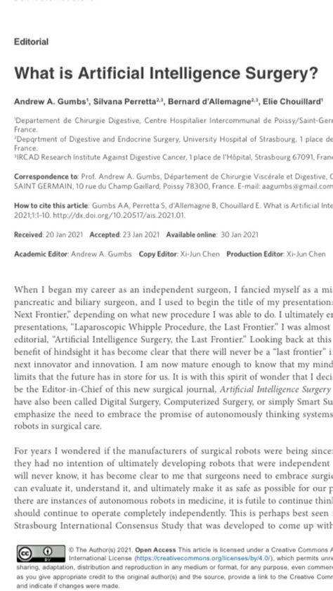 Professor Andrew A Gumbs Md Msc Ai F A C S Ceo Talos Surgical On Linkedin