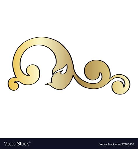 Damask Vintage Baroque Scroll Swirl Victorian Vector Image