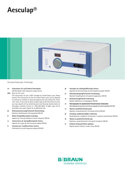 Gn160 Bipolar High Frequency Surgery Device Pdf Download