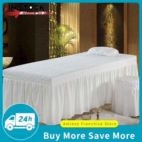 Lazarasale Massage Table Skirt Facial Treatment Bed Valance Sheet Cover