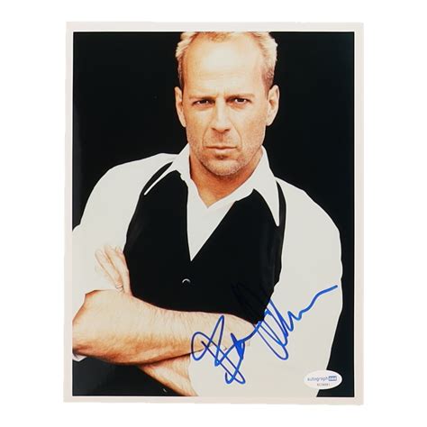 Bruce Willis Signed 8x10 Photo Acoa Pristine Auction