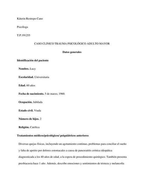 Casos ClÍnicos PsicologÍa Udocz