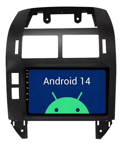 Central Multimidia 9 Polegadas Vw Polo 2002 A 2015 Android Preto Frete Grátis