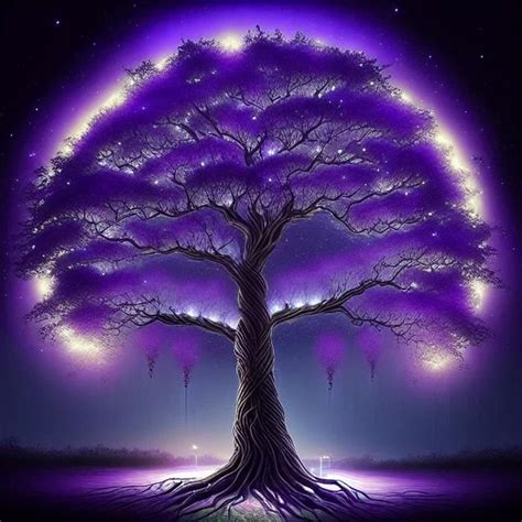 Tree Of Life At Night Wisteria By Billy Beck Tree Of Life Artwork