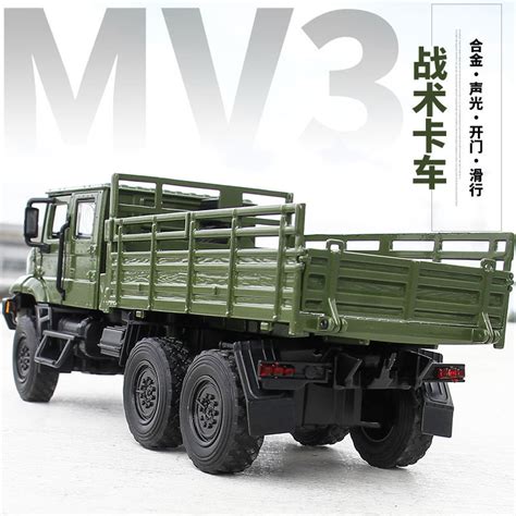 Gt M 模型 Jkm 132 Ca10ca30 Mv3 軍事卡車 六輪四輪軍用閤金車 壓鑄 聲光迴力車玩具車 男 蝦皮購物