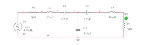 Butterworth Bandpass Filter Multisim Live