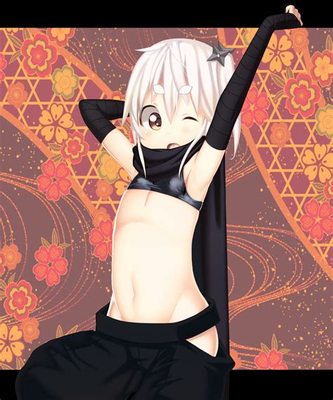 Aoi Souji Original Highres 1girl Armpits Arms Up Black Scarf Blush Elbow Gloves Female