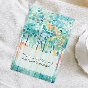 Printable Positive Affirmation Cards For Inner Peace And Tranquility Digital Positive
