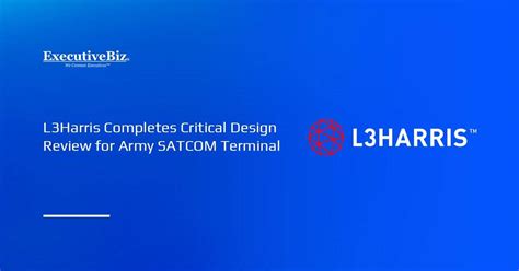 L3harris Completes Design Review For Army Satcom Terminal