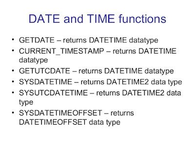 Difference Between Getdate Vs Sysdatetime Vs Getutcdate In Sql