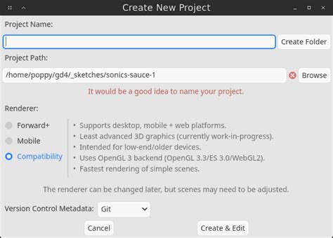 Show The Project Creation Dialog When Opening An Empty Project Godot Issue