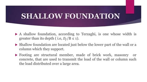 Shallow Foundation Types And Factor Pdf Geology Science
