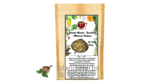 Shama Macka Tea Bags Sensitiva Mimosa Pudica 36 Tea Bags Island Herbs And Spices