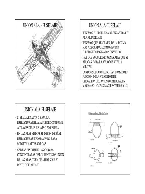 Unión Ala Fuselaje En Aeronáutica Pdf Ala Avión