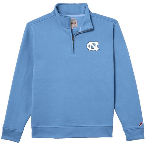 North Carolina Quarter Zip Sweatshirt In Power Blue With Unc Logo