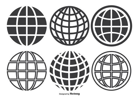 Globe Grid Set 101191 Vector Art At Vecteezy