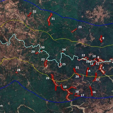 Identification Number For Each Mining Site Within The Buffer Zones
