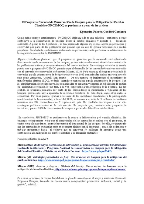 Tb2 De Cpl Ii Ix25 El Programa Nacional De Conservación De Bosques Para La Mitigación Del