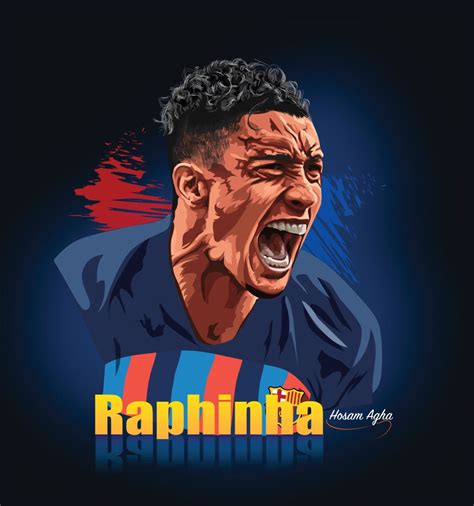 Raphinha ⚽️ Soccer Drawing Fc Barcelona Football Art
