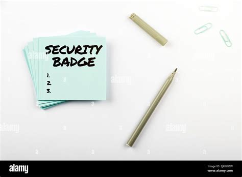 Sign Displaying Security Badgecredential Used To Gain Accessed On The