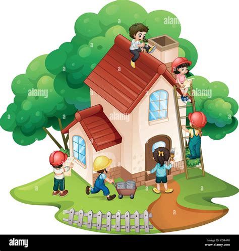 Dibujo De Niño En Casa