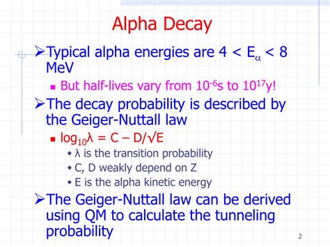Ppt Alpha Decay Powerpoint Presentation Free Download Id4754309