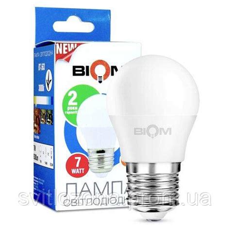 Светодиодная Лампа Biom G45 7W E27 3000К — Купить Недорого на Bigl.ua ...