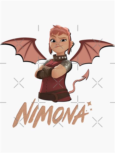 Nimona Wings With Name Sticker For Sale By Pdpcomics Redbubble