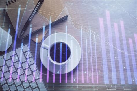 Premium Photo Multi Exposure Of Forex Chart Drawing And Work Table