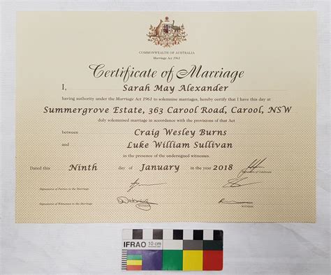 What Does An Official Australian Marriage Certificate Look Like Free Math Worksheet Printable