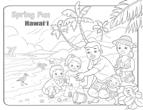 Hawaiian Printable Coloring Pages
